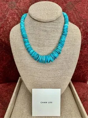 Chan Luu | Jewelry | Chan Luu 65 Turquoise Graduated Disc Sterling ...
